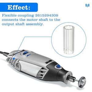 Etotel 395 Rotary Multi Tool Coupling Compatible with Dremel 2615294309 Rotary Tool Flexible Coupling Corded Replacement Part for Dremel Shaft Coupler - 4 Pack