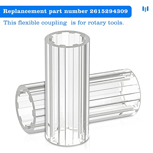 Etotel 395 Rotary Multi Tool Coupling Compatible with Dremel 2615294309 Rotary Tool Flexible Coupling Corded Replacement Part for Dremel Shaft Coupler - 4 Pack