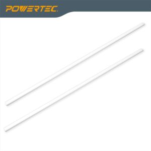 POWERTEC 71636 HDPE Miter Bar for Crosscut Sled, Table Saw Sled 3/4" x 3/8" x 36" For Jigs, Fixtures, Miter Slots, 2PK