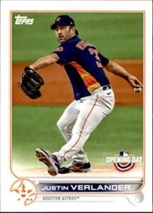 2022 topps opening day #103 justin verlander houston astros mlb baseball trading card