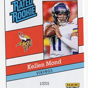 KELLEN MOND RC 2021 Panini Instant Rated Rookie Retro /2231#BW21 Vikings COND NFL Football