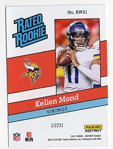 KELLEN MOND RC 2021 Panini Instant Rated Rookie Retro /2231#BW21 Vikings COND NFL Football