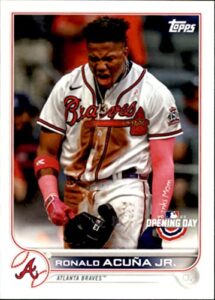 2022 topps opening day #100 ronald acuna jr. atlanta braves mlb baseball trading card