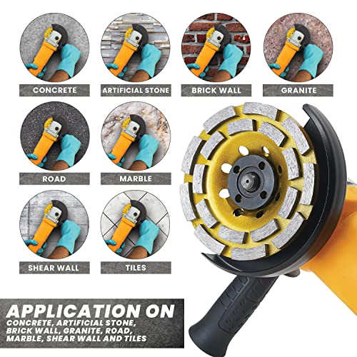 Ace-Tools Concrete Grinding Wheel 4 1/2 for Angle Grinder, 4.5 inch Concrete Grinder Wheel for Grinding Concrete,Cement, Masonry Stones, Granite and Marble,18 Segment Diamond cup wheel 7/8" Arbor Hole