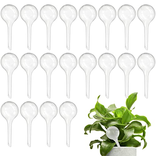 Zddaoole 20 Pcs Clear Plant Watering Globes,Automatic Plant Watering Bulbs,Self Watering Planter Insert,Garden Water Device Plastic Watering Bulbs for Plant Indoor Outdoor