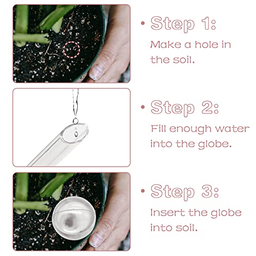 Zddaoole 20 Pcs Clear Plant Watering Globes,Automatic Plant Watering Bulbs,Self Watering Planter Insert,Garden Water Device Plastic Watering Bulbs for Plant Indoor Outdoor