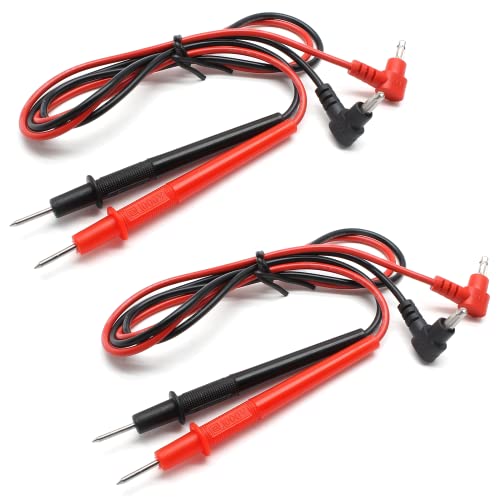 BokWin 2pairs 71cm/28" Long Banana Plug Multimeter Probe Test Lead Cable Digital Laboratory Multimeter Voltmeter Test Lead Probe Wire Cable 1000V，Black Red