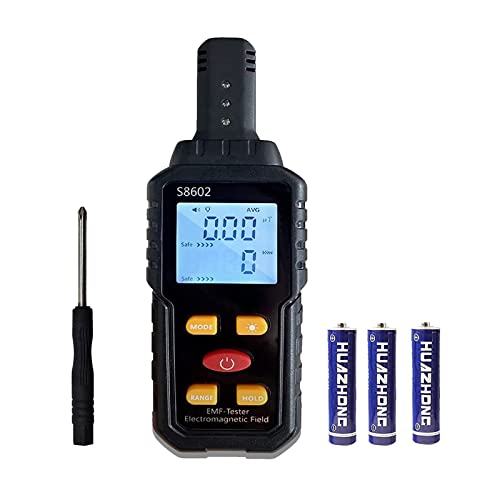 Justmetr EMF Meter, 3 in 1 Digital EMF Tester, Electromagnetic Field Radiation Detector Hand-held LCD EMF Detector for Home EMF Inspections, Office, Outdoor and Ghost Hunting…