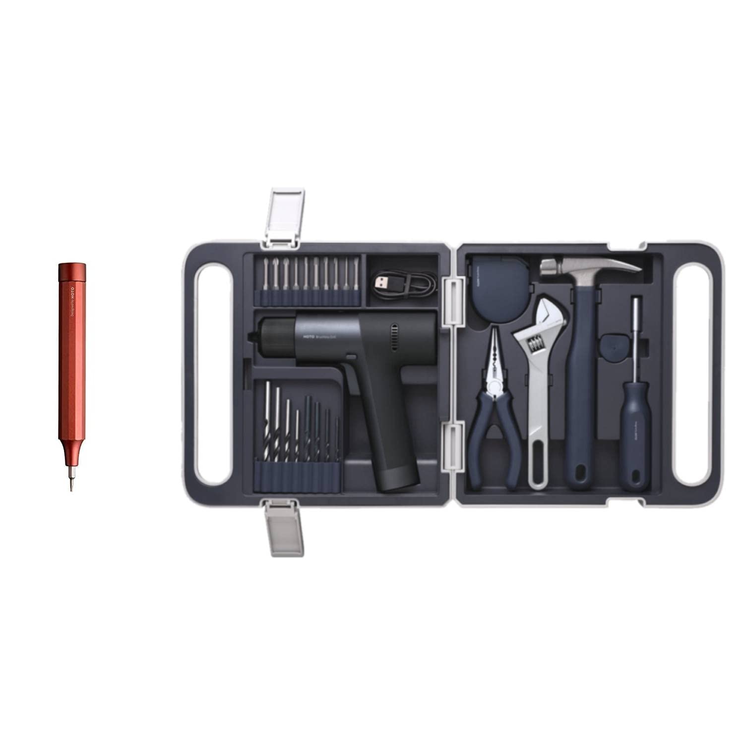 HOTO Brushless Drill Tool Set Bundle with Precision Screwdriver Sets