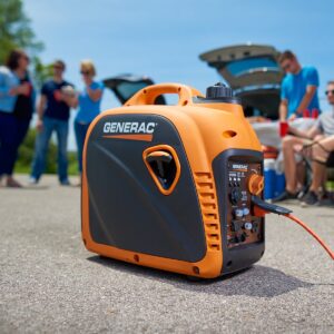 Generac GP2200i Portable Inverter Generator - Quiet and Powerful 2,200-Watt, Gas-Powered - Ideal for Home, RV, Camping - Solar Panel Compatible