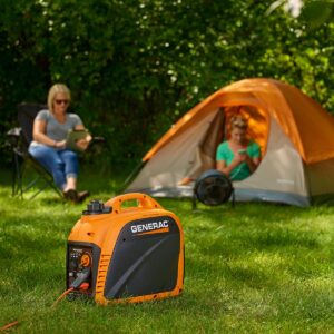 Generac GP2200i Portable Inverter Generator - Quiet and Powerful 2,200-Watt, Gas-Powered - Ideal for Home, RV, Camping - Solar Panel Compatible