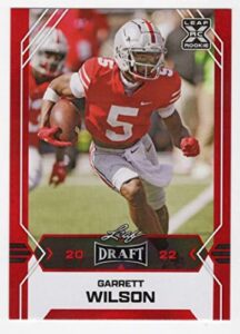 garrett wilson rc 2022 leaf draft retail blaster red #7 nm+-mt+ nfl football xrc rookie