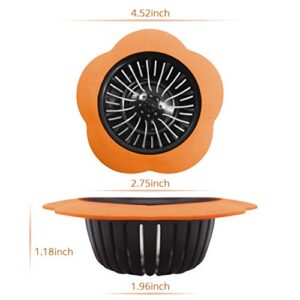 KUFUNG 4 Pcs Sink Strainer, Basket Stainless Steel Bathroom Sink, Utility, Slop, Kitchen and Lavatory Sink Drain Strainer Hair Catcher