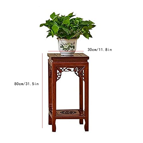 TOMYEUS Display Stand Pedestal Wooden Display Stand Indoor Plant Stand Plant Shelf Flower Pot Holder Flower Pot Display Shelf Patio Rustic Wood Stand Free Standing Bonsai Pedestal (Size : Large)