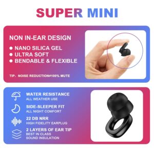 Fita + Earplugs for Noise Reduction, Reusable Silicone Ear Plugs for Sleeping Noise Cancelling, Concert, Work, Motorcycle, Travel, Shooting Sound Blocking - NRR 22dB, 6 Pairs Ear Tips in S/M/L