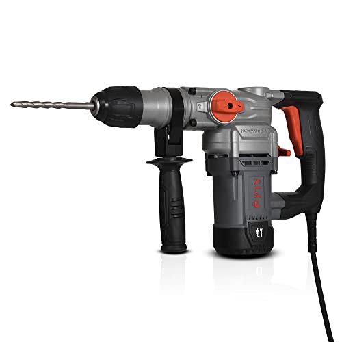 Impact Rotary hammer Drill and Demolition Hammer 1INCH SDS Construction Power Tools - Electric Jack Hammer and Corded SDS Power Drill Function for Chipping Concrete and Tile Removal - Chisel