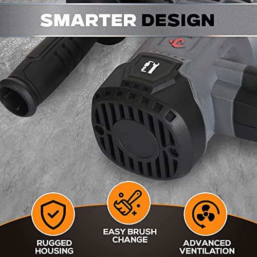 Impact Rotary hammer Drill and Demolition Hammer 1INCH SDS Construction Power Tools - Electric Jack Hammer and Corded SDS Power Drill Function for Chipping Concrete and Tile Removal - Chisel