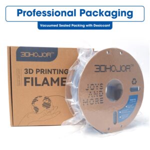 3DHoJor Matte PLA Filament 1.75mm, Upgrade Matte PLA Roll 1kg Cardboard Spool (2.2lbs), Dimensional Accuracy +/- 0.03 mm (Matte Grey)