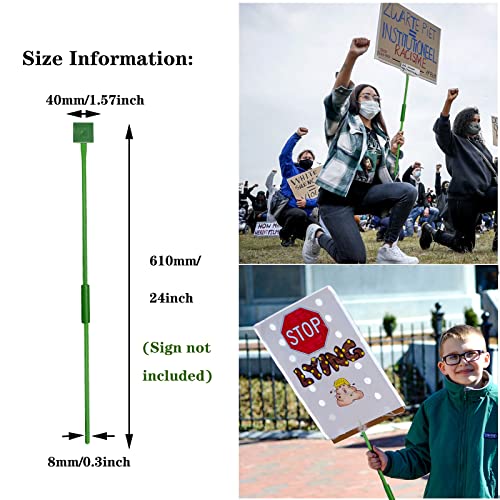 Lightweight Yard Signs Stakes Protest Sign Holders,Parades Slogan Poles, Warning Signs Support Placards With Handle For Grand Ceremonies,Sale,Vote, Sports, Airport Pick Up, Pack 10 (SET A)