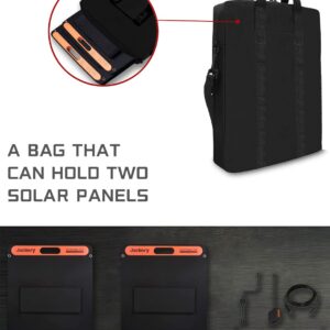 Global Storage Padded Utility Solar Panel Bag,for Jackery 100 watt Solar Panel,Double Layer Design, Can Hold 2 Battery Panels.