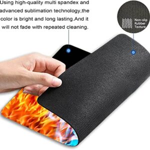 Mouse Pad, Rectangle Abstract Blue and Red Fiery Dragons Anti-Slip Rubber Mousepad for Gaming Office Laptop Computer PC Men Women Kids, Cute Custom Pattern 9.5"x7.9"x0.12" Inch