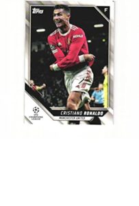 cristiano ronaldo 2021-22 topps uefa champions league soccer #100 card manchester united portugal