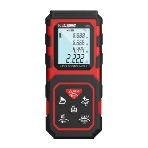 keyfinool laser measurement tool: 196ft laser distance measure with enhanced ±1.5mm accuracy, m/in/ft unit switching, ip54 shockproof, area/volume/pythagoras