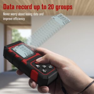 KEYFINOOL Laser Measurement Tool: 196Ft Laser Distance Measure with Enhanced ±1.5mm Accuracy, M/in/Ft Unit Switching, IP54 Shockproof, Area/Volume/Pythagoras