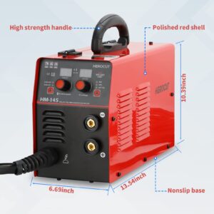 145Amps Mig Welder, 110V Mig Welding Machine & Gasless Flux Core Mig Wire, Mild Steel E71TGS 0.035'' Diameter, 2-Pound Spool