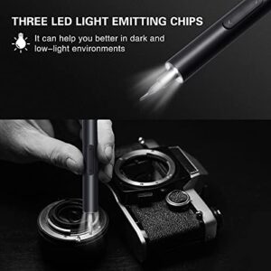 EFFTO Mini Electric Precision Screwdriver Set, 350mAh Lithium Battery Rechargeable Power Screwdriver, with 24 Precision Bits and 3 LED Work Lights, Compact Repair Tool Set for Phone Watch Camera