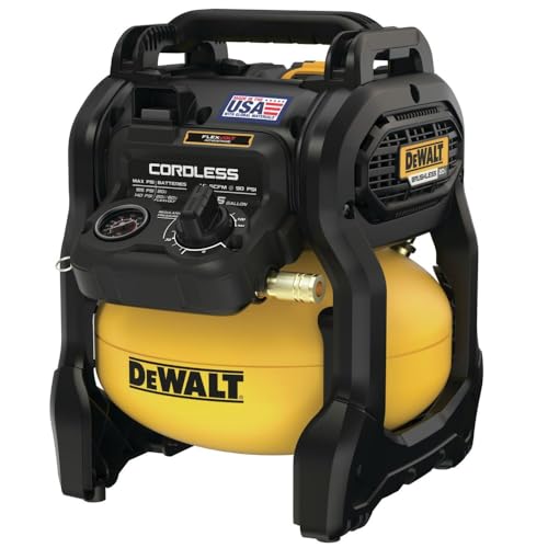 DEWALT 20V MAX* Portable Cordless Air Compressor Kit, 2.5 Gallons, 140 PSI, Brushless with Battery & Charger (DCC2520T1)