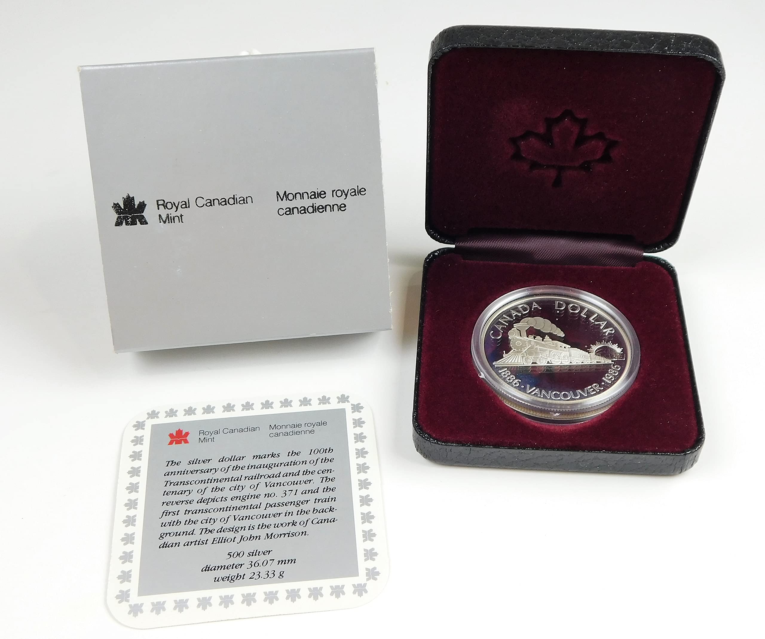 1986 No Mint Mark Canadian Commemorative Coins 100th Anniversary $1 Seller Proof