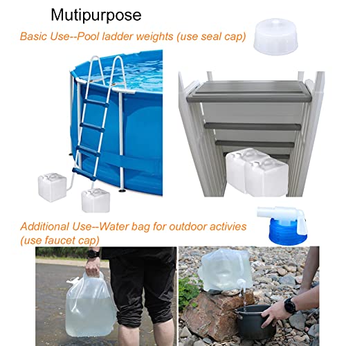 2 PCS Extra Thick Swimming Pool Ladder Weights Anchors for Above Ground Inflatable Pools - Pool Step Stair Weights - Pool Sand Bags Anchor Sandbags Weight for Pool Ladder Steps