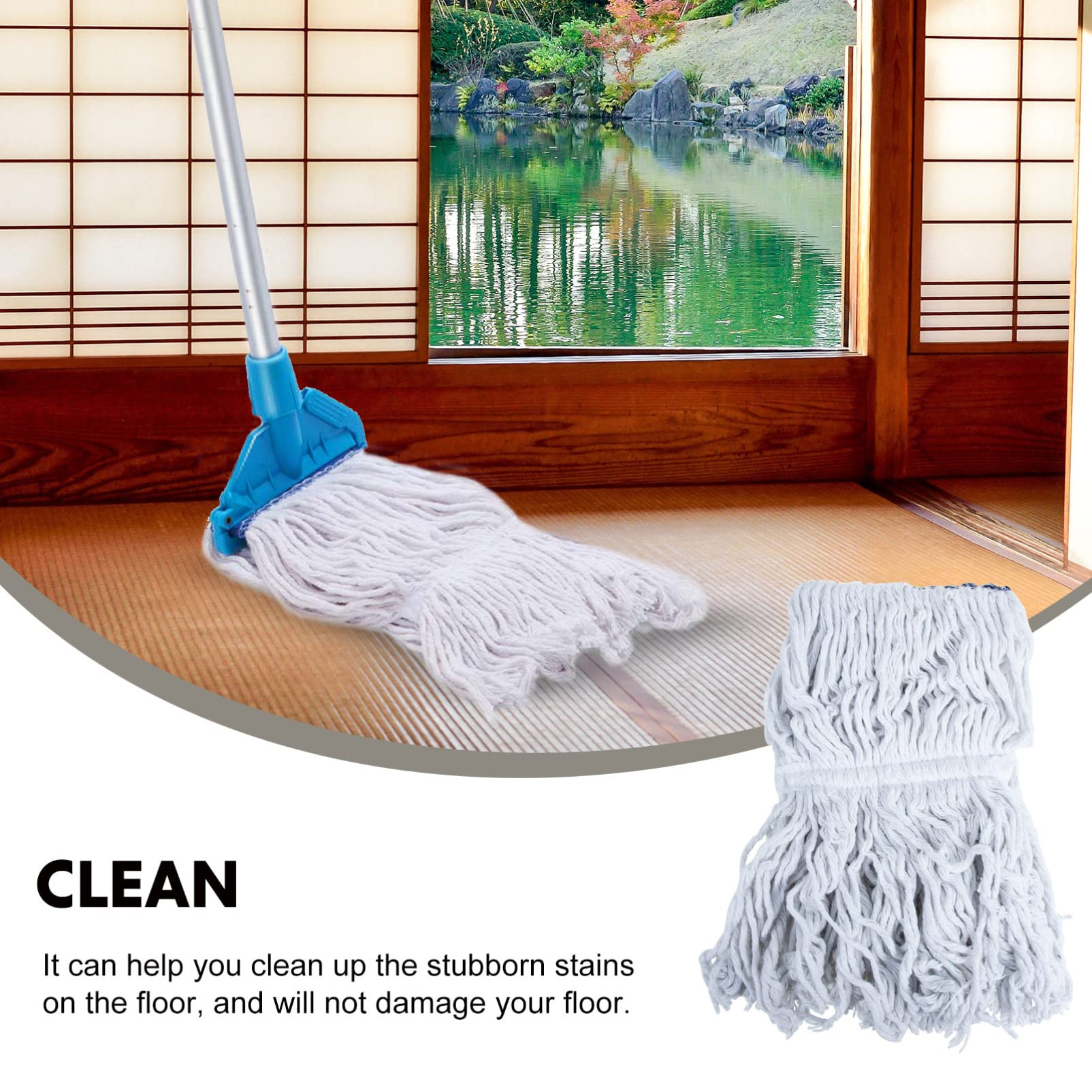 Replaceable mop Head Cleaning mop Head Cotton mop Head Loop End Mop Head mops for Floor Cleaning Commercial Mop Heads Wet mop Sponge mop Cleaning mop Cloth Water mop Plastic Heavy