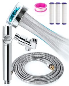 high pressure shower head kit with 3 filters, shower hose, shower head holder