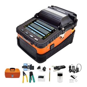 qiirun fusion splicer ai-6c sm&mm automatic fiber optic fusion splicer kit core alignment with 6 motors fiber splicer machine 8s splicing 18s heating