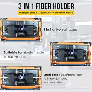 QIIRUN Fusion Splicer AI-6C SM&MM Automatic Fiber Optic Fusion Splicer Kit Core Alignment with 6 Motors Fiber Splicer Machine 8s Splicing 18s Heating