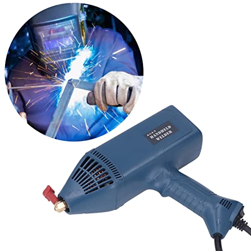 Portable Electric Welding Machine, One Button Free Adjustment Handheld Small Welder HD Backlight Display Welding Gun with Welding Nozzle and Storage Bag for Stainless Steel, Alloy Steel(US Plug 110V)