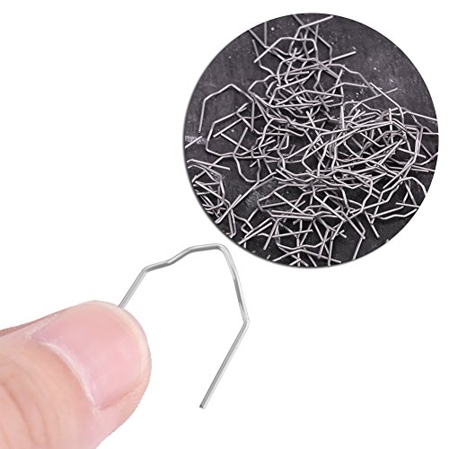 Plastic Welder Staples, hot Staples 100pcs 0.8mm Auto Bumper Repair Pre Cut Welding Staples Repair Tool Kit S Style df 800zc(V Type 0.8mm 100PCS)