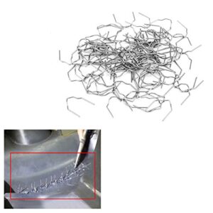 Plastic Welder Staples, hot Staples 100pcs 0.8mm Auto Bumper Repair Pre Cut Welding Staples Repair Tool Kit S Style df 800zc(V Type 0.8mm 100PCS)