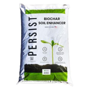 persist horticultural charcoal 1.5 cuft, biochar soil amendment for plants, improves plant soil for plants, 100% natural active carbon and garden plant fertilizer enhancer and garden soil