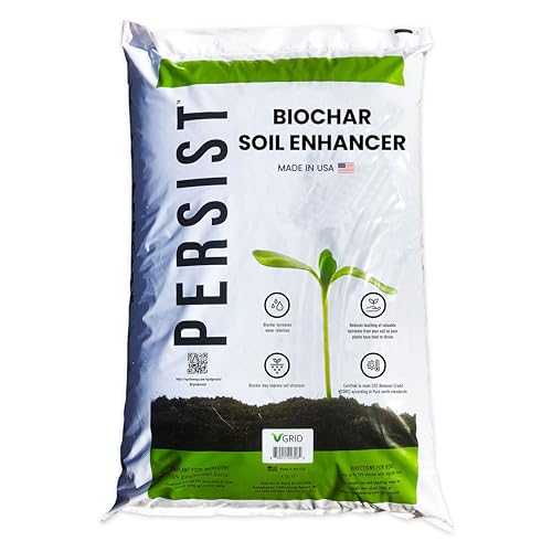 Persist Horticultural Charcoal 1.5 cuft, Biochar Soil Amendment for Plants, Improves Plant Soil for Plants, 100% Natural Active Carbon and Garden Plant Fertilizer Enhancer and Garden Soil