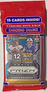 2021 panini prizm football cello pack plus bonus pack (15 total cards)