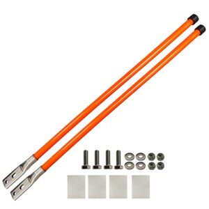 seasail bold 28'' snow plow blade marker guide kit high visibility orange with stainless steel joint compatible with most snow plow not easy to break and rust low temperature resistance