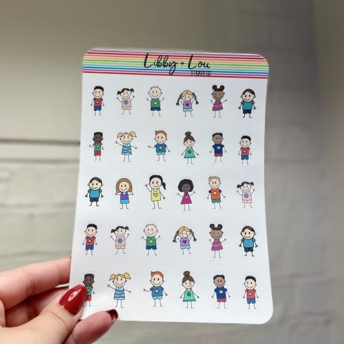 Kids Stick Figure Planner Stickers | Libby and Lou Sticker Co