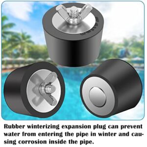 3 Pack Swimming Pool Winterizing Plugs 1.5 Rubber Pool Plugs Pool Return Line Plugs,Pool Skimmer Rubber Plug for Above Ground Pool