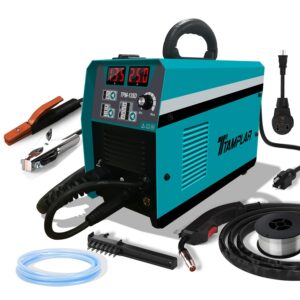 ttamplar mig welder - 4 in 1 flux mig/solid wire/stick arc/lift tig 135d gas/gasless welding, 110v&220v dual voltage igbt inverter welding machine