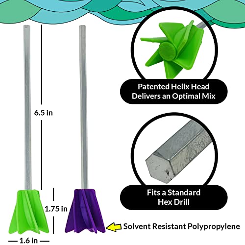 Art Resin Mixer Epoxy Mixer and Paint Mixer Drill Attachment Paint Stirrers for Drill Mud Mixer Quart or Gallon Mixing Tools Crafting Epoxy Resin Mini Drill Mixer Paddle