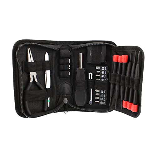 ABN 25-Piece Tri-Fold Mini Tool Set for Dorm, Travel, Office, Home Tool Kit with Case - Basic Tool Set for Home Repairs