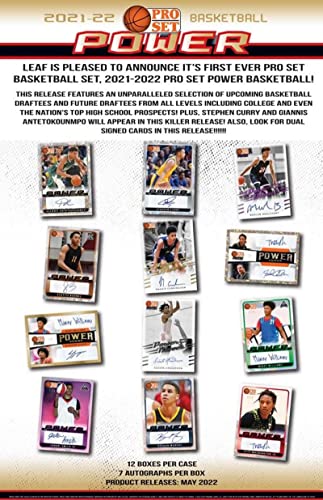 2021-22 Pro Set Power Basketball Hobby Box (7 Autographed cards)